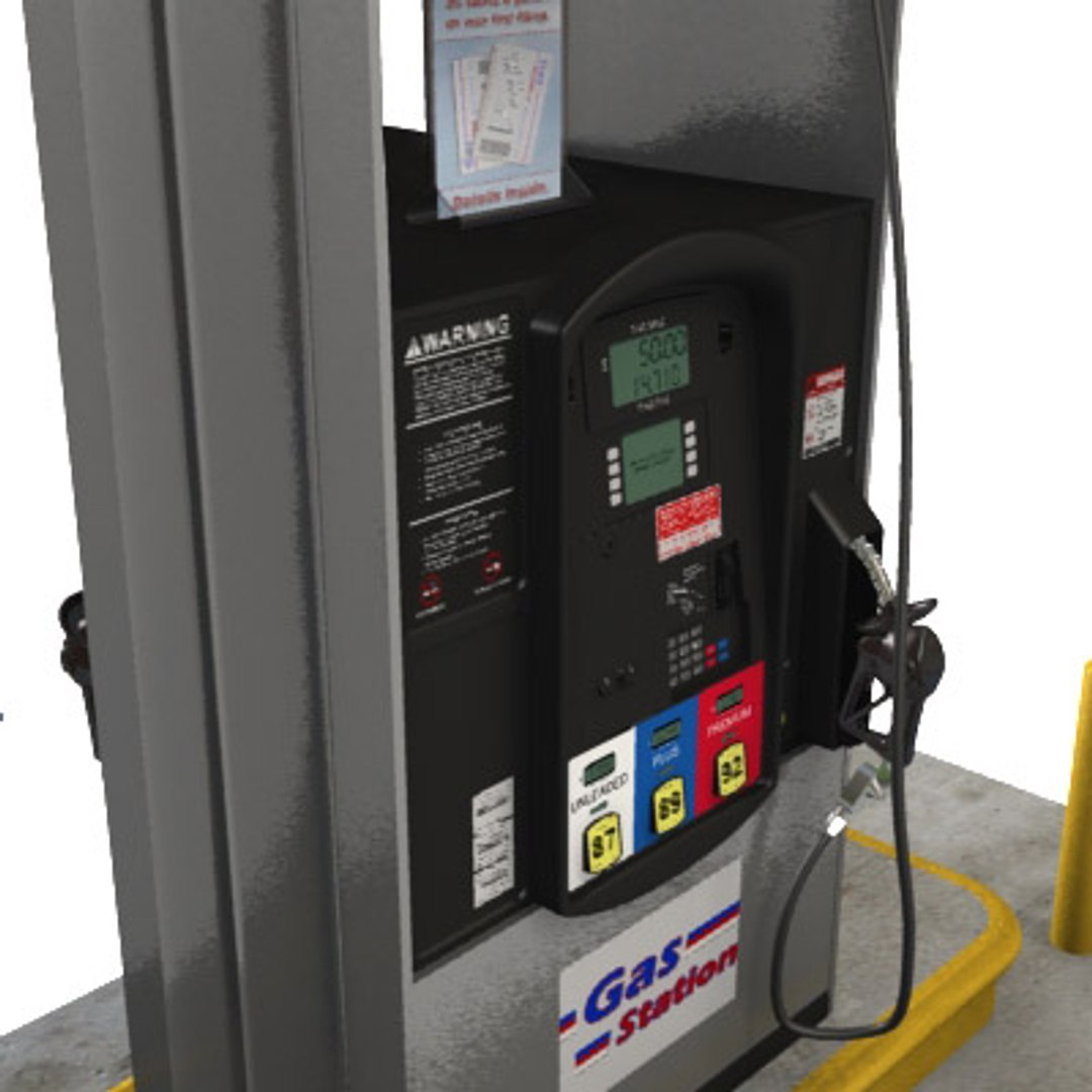 Gas Pump Station 3d Model