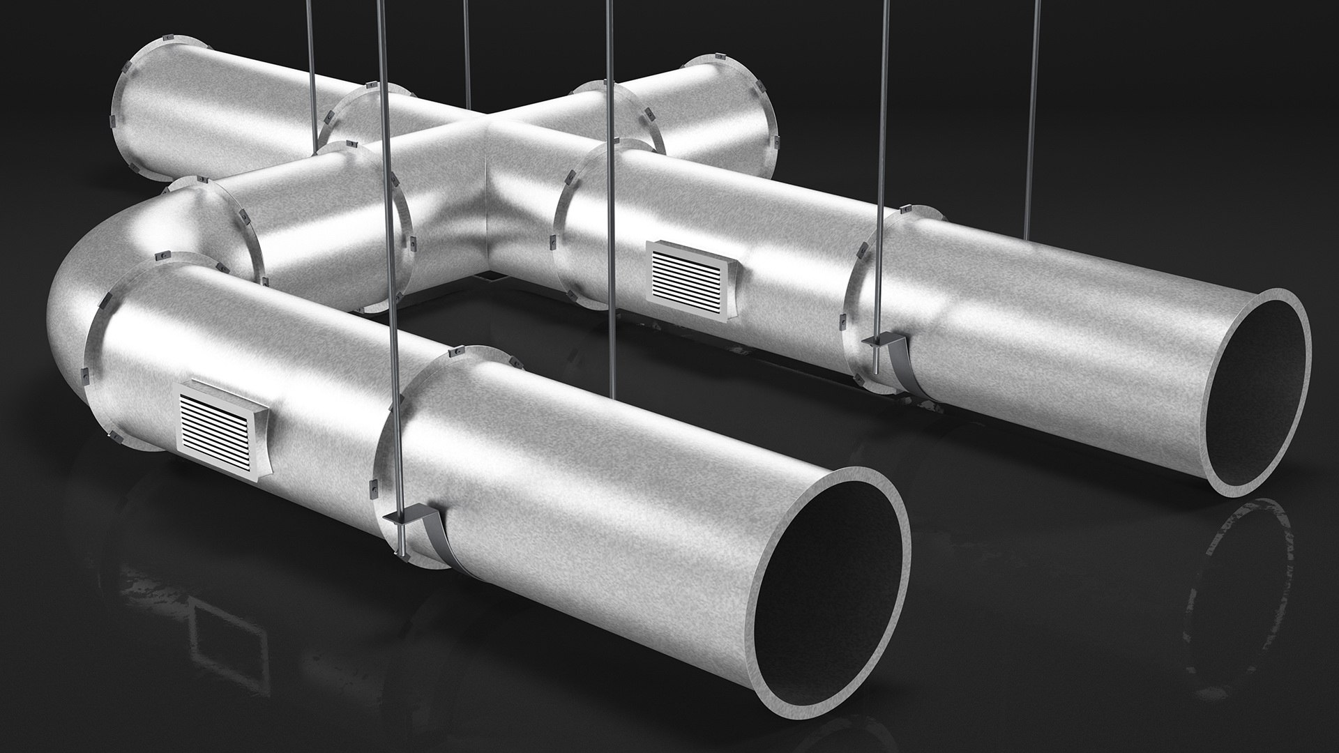 3D Air Conditioning Ductings Model - TurboSquid 1690750