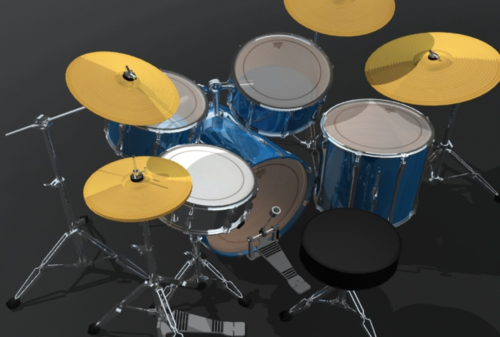 3d Drum Kit Model