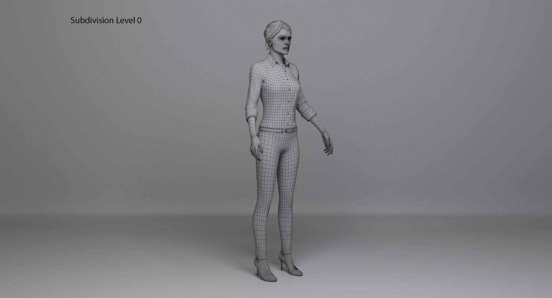3d rigged female