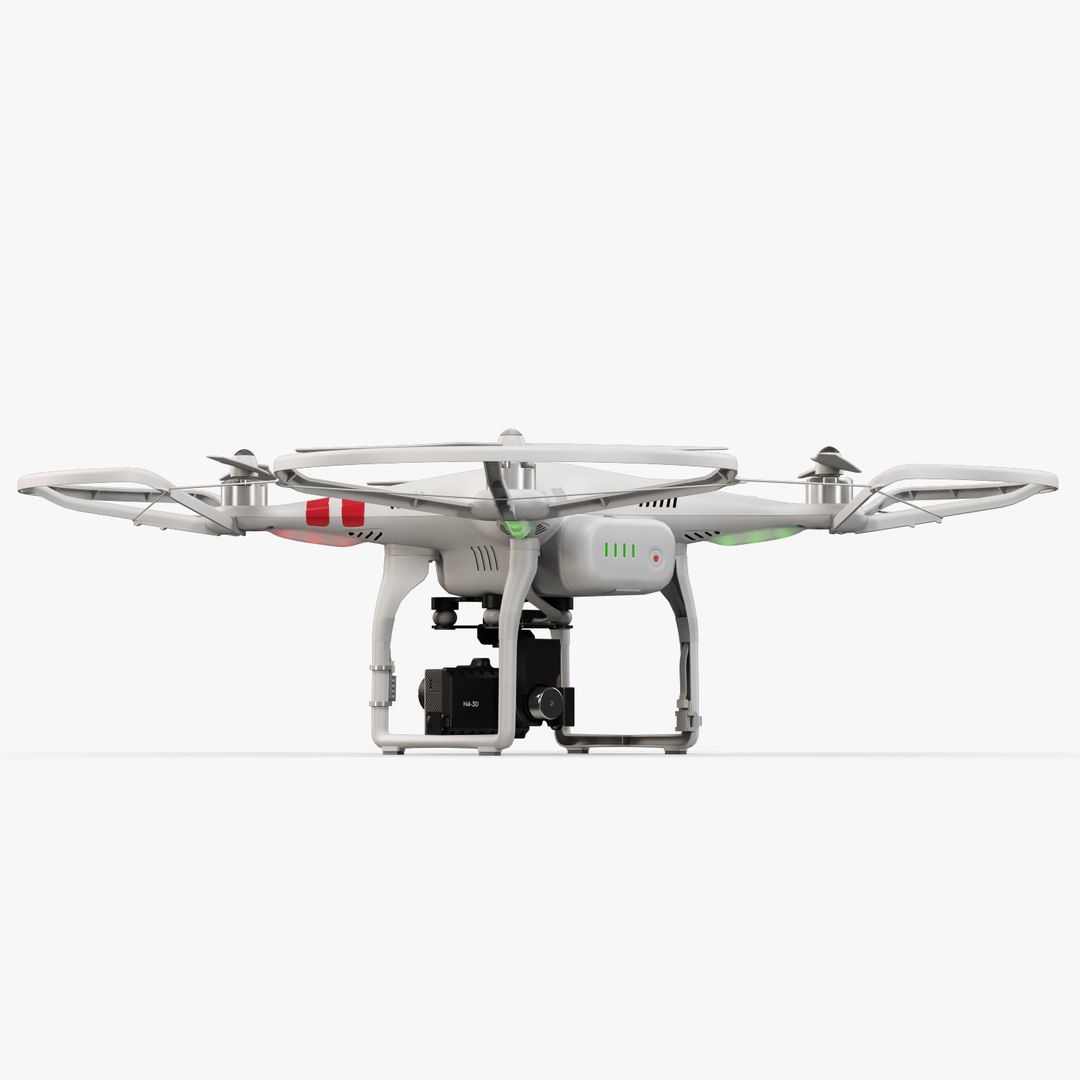 dji phantom 2 quadcopter 3d model