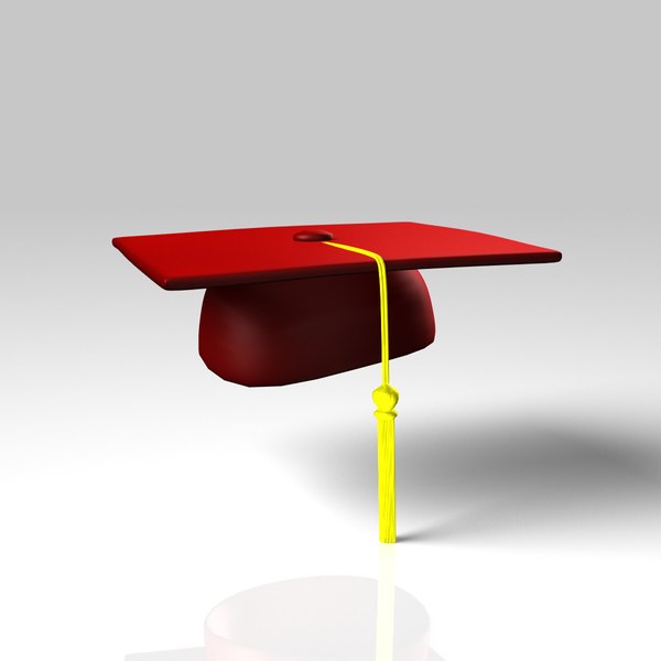 3d graduation cap model