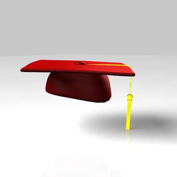 3d graduation cap model