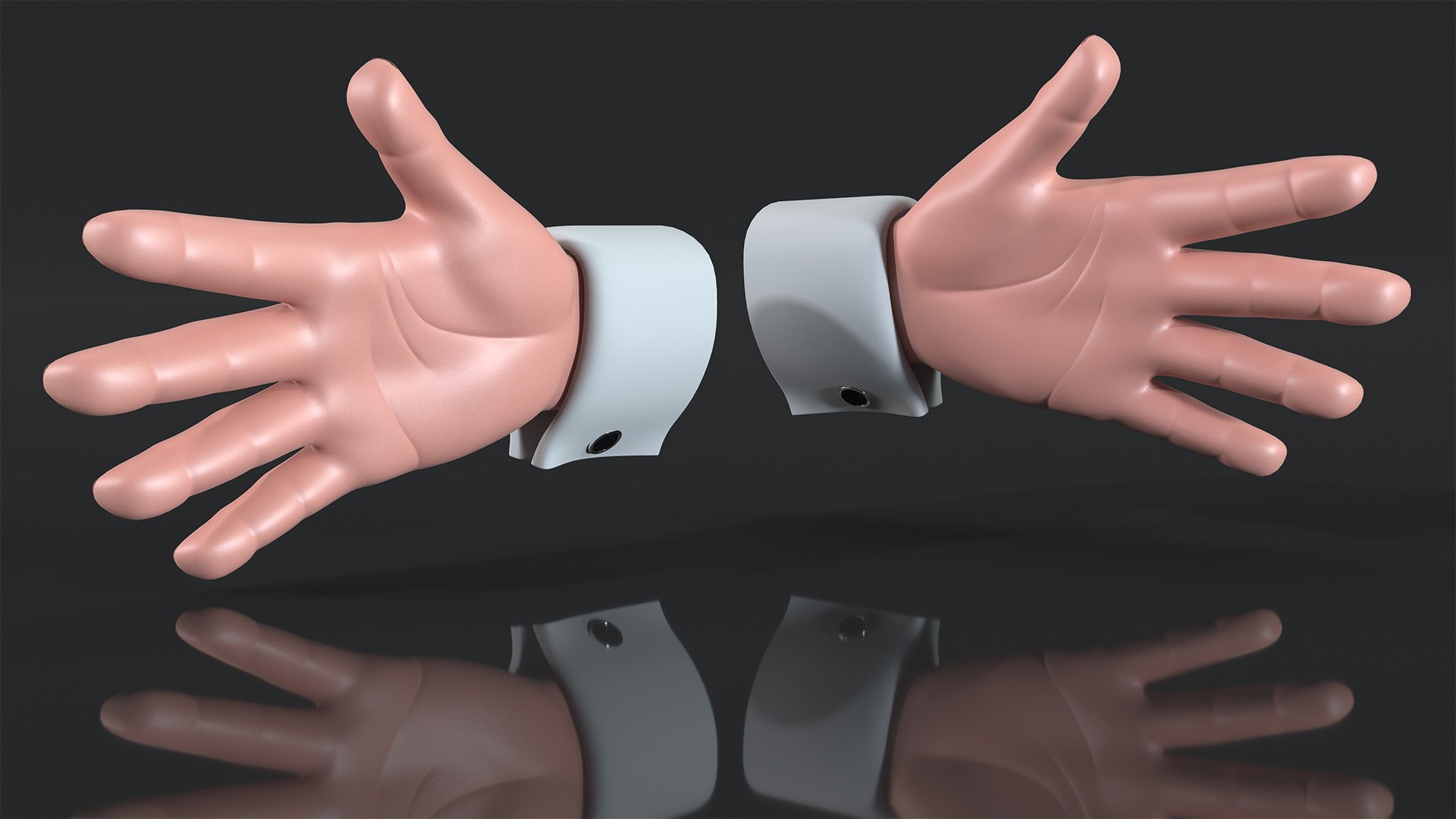 3D Cartoon Man Hands - TurboSquid 1516062