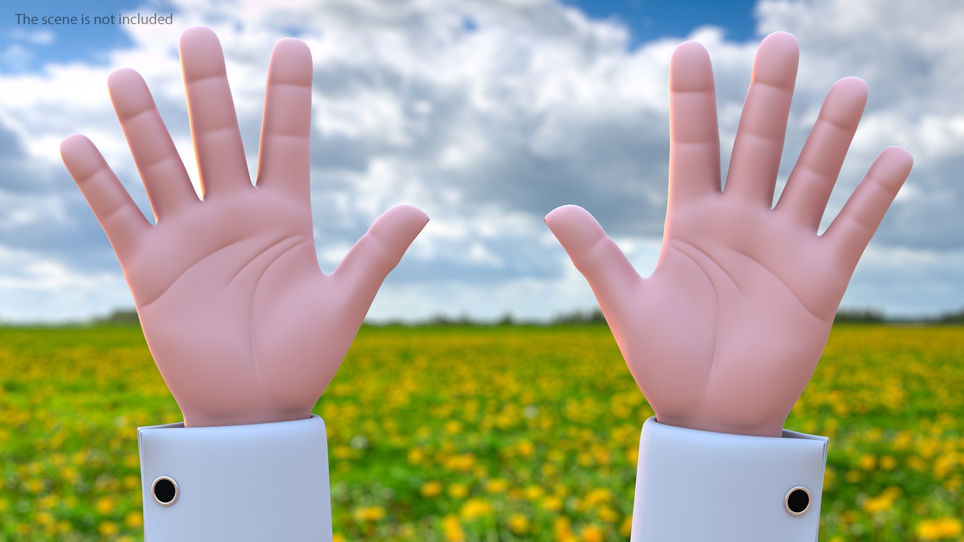 3D Cartoon Man Hands - TurboSquid 1516062