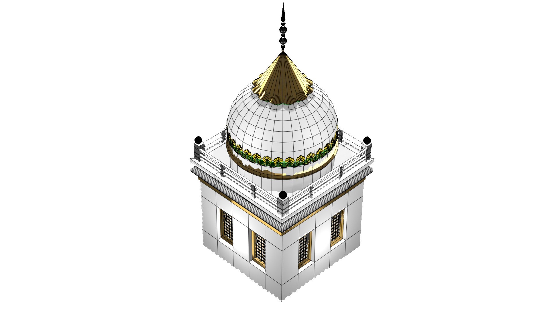 Mosque Dome 3D Model - TurboSquid 1728671