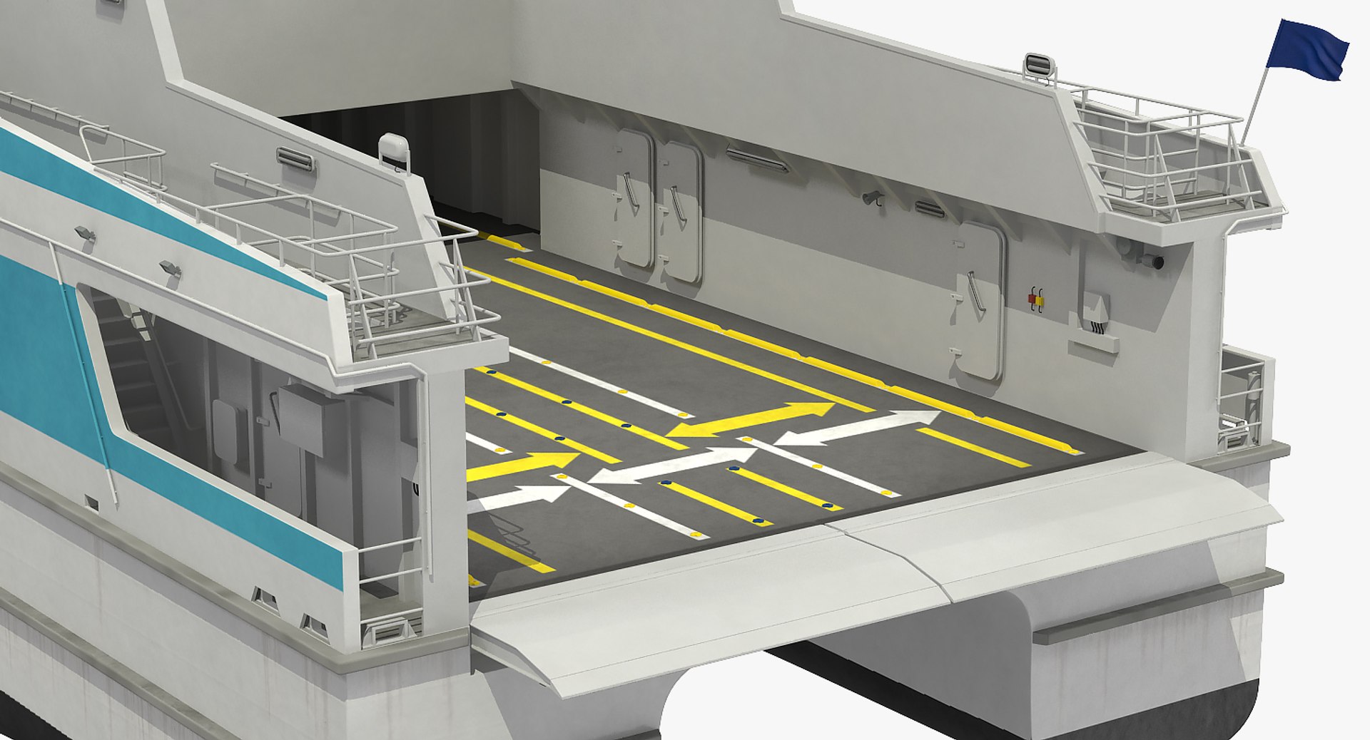 3D ferry catamaran generic rigged model - TurboSquid 1390256