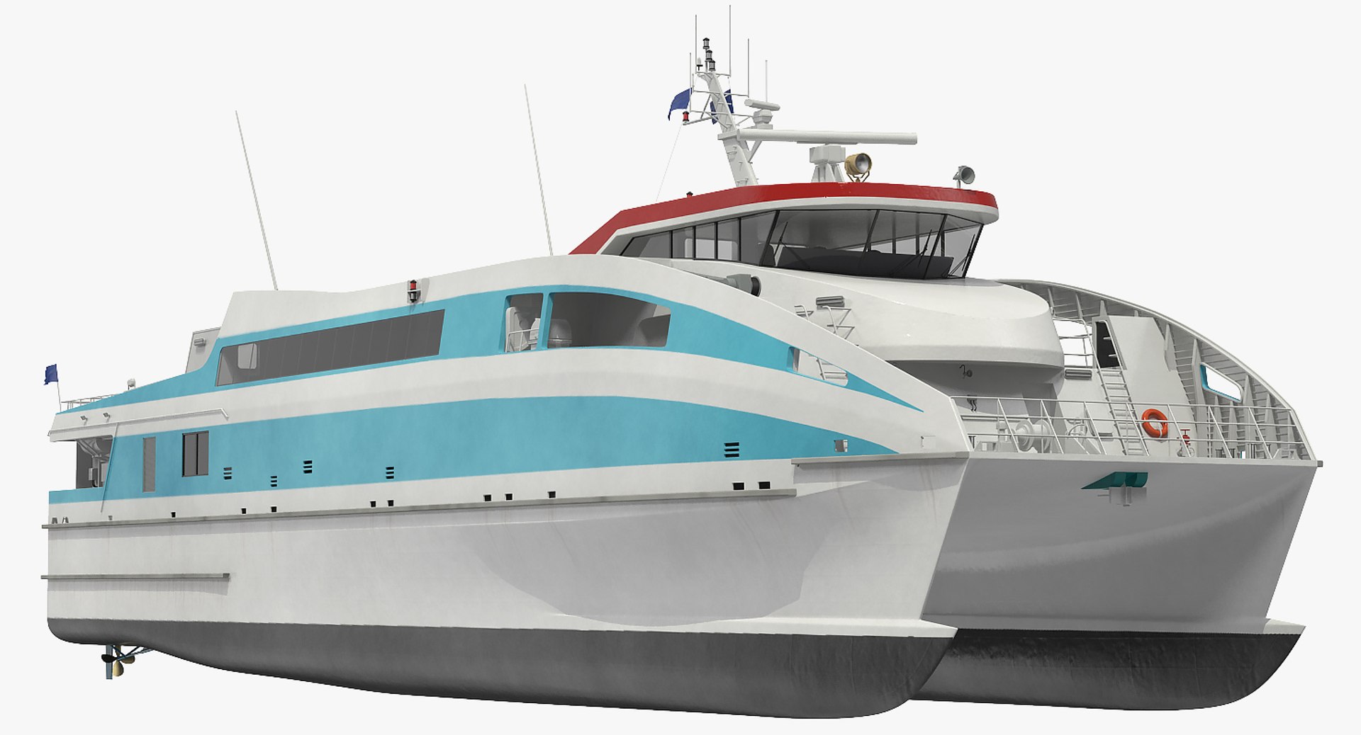 3D ferry catamaran generic rigged model - TurboSquid 1390256