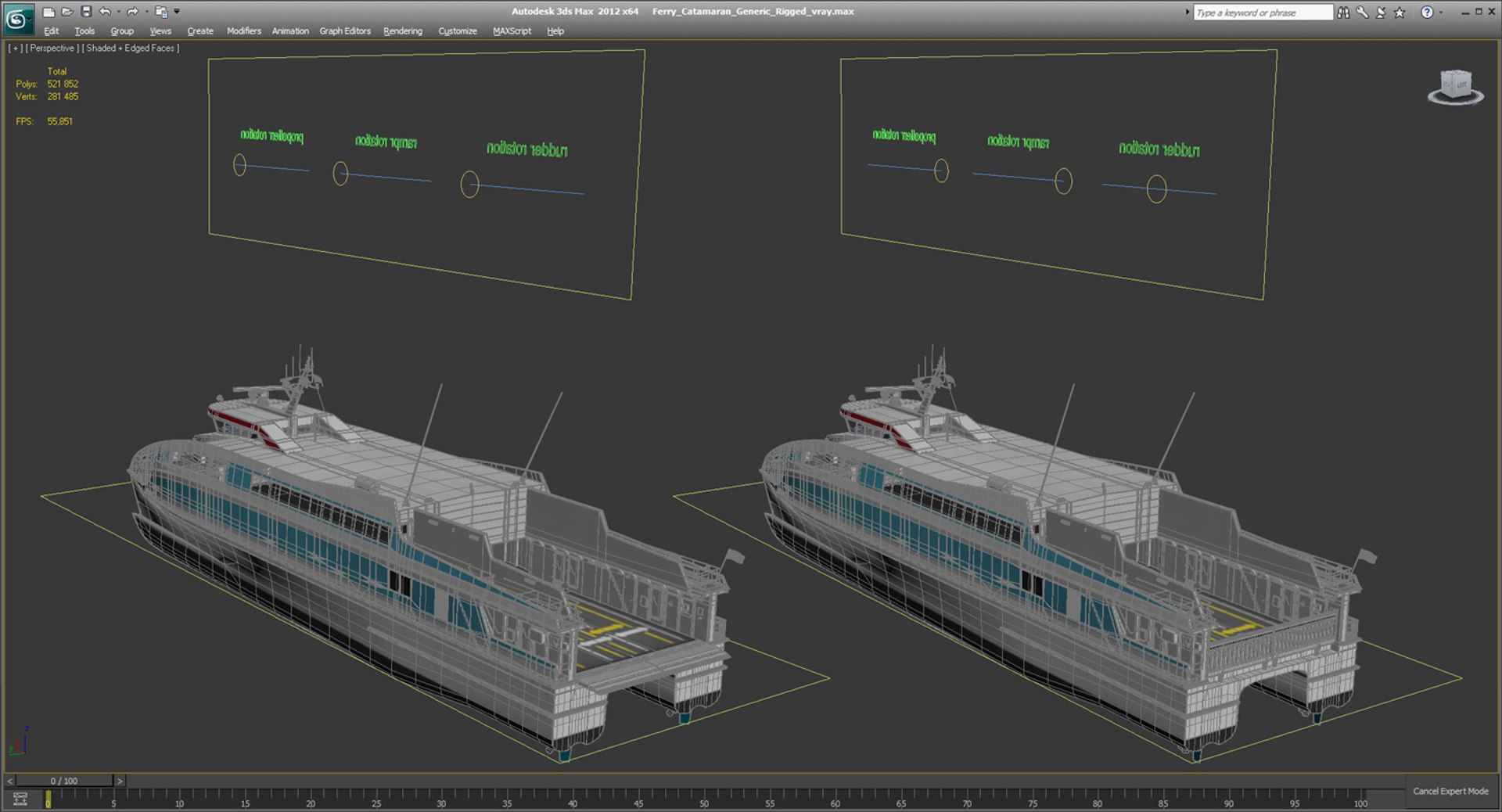 3D ferry catamaran generic rigged model - TurboSquid 1390256
