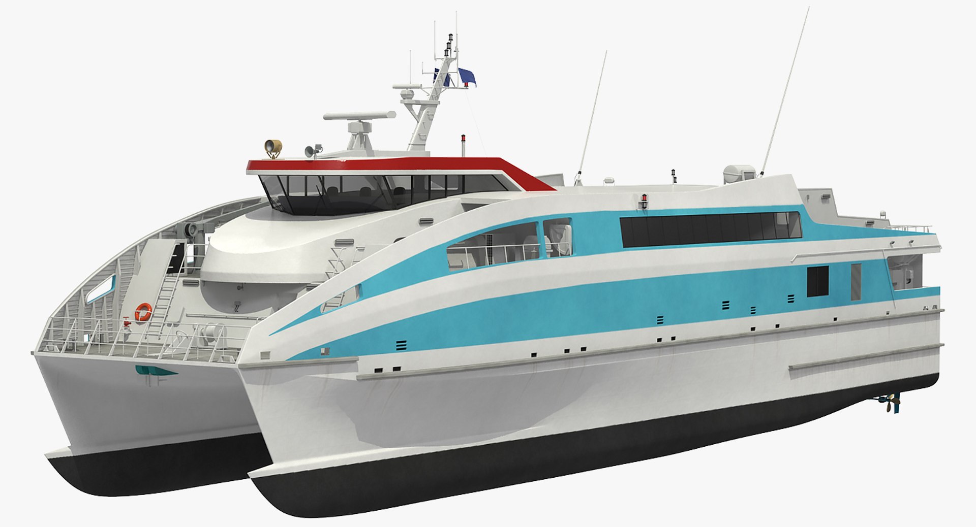 3D ferry catamaran generic rigged model - TurboSquid 1390256