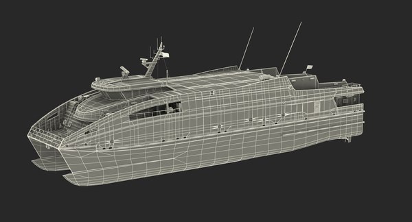 3D ferry catamaran generic rigged model - TurboSquid 1390256