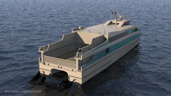 3D ferry catamaran generic rigged model - TurboSquid 1390256