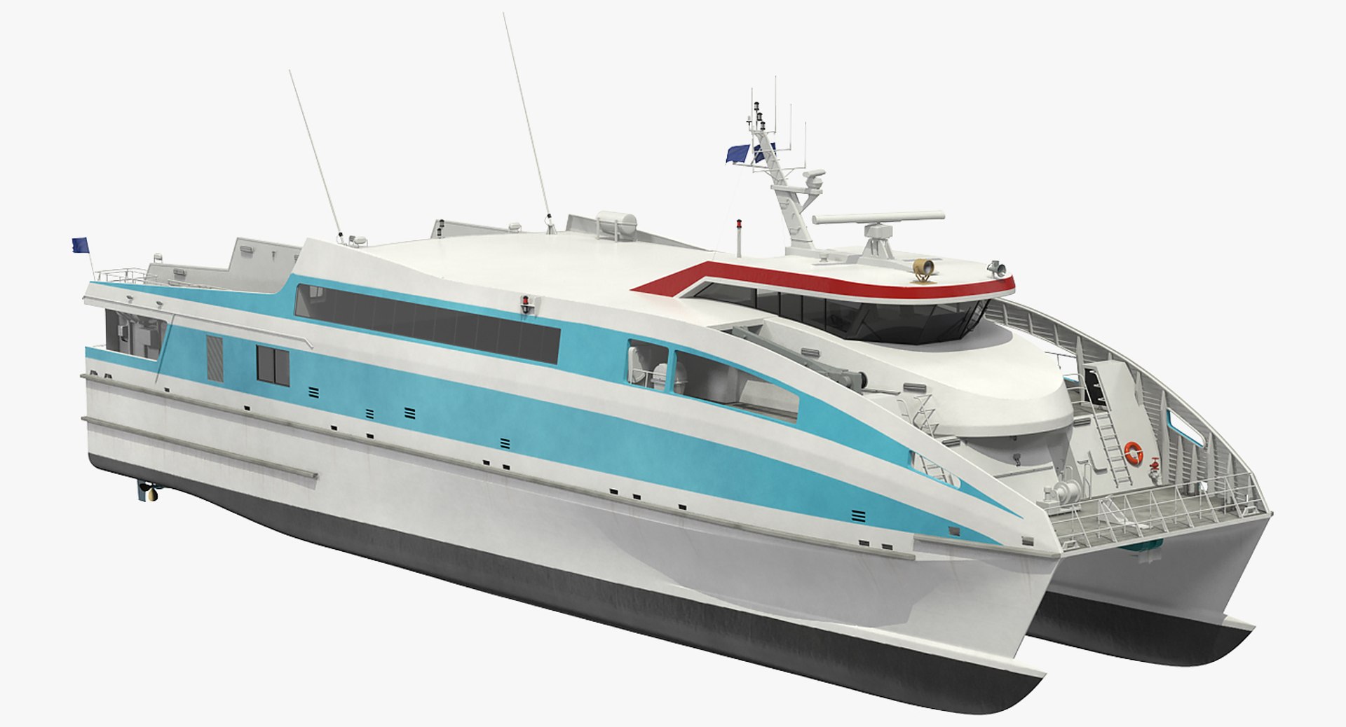 3D ferry catamaran generic rigged model - TurboSquid 1390256