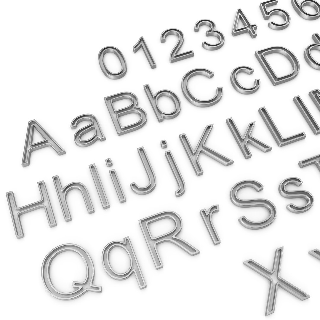 3D Alphabet Chrome 4 - TurboSquid 2135916
