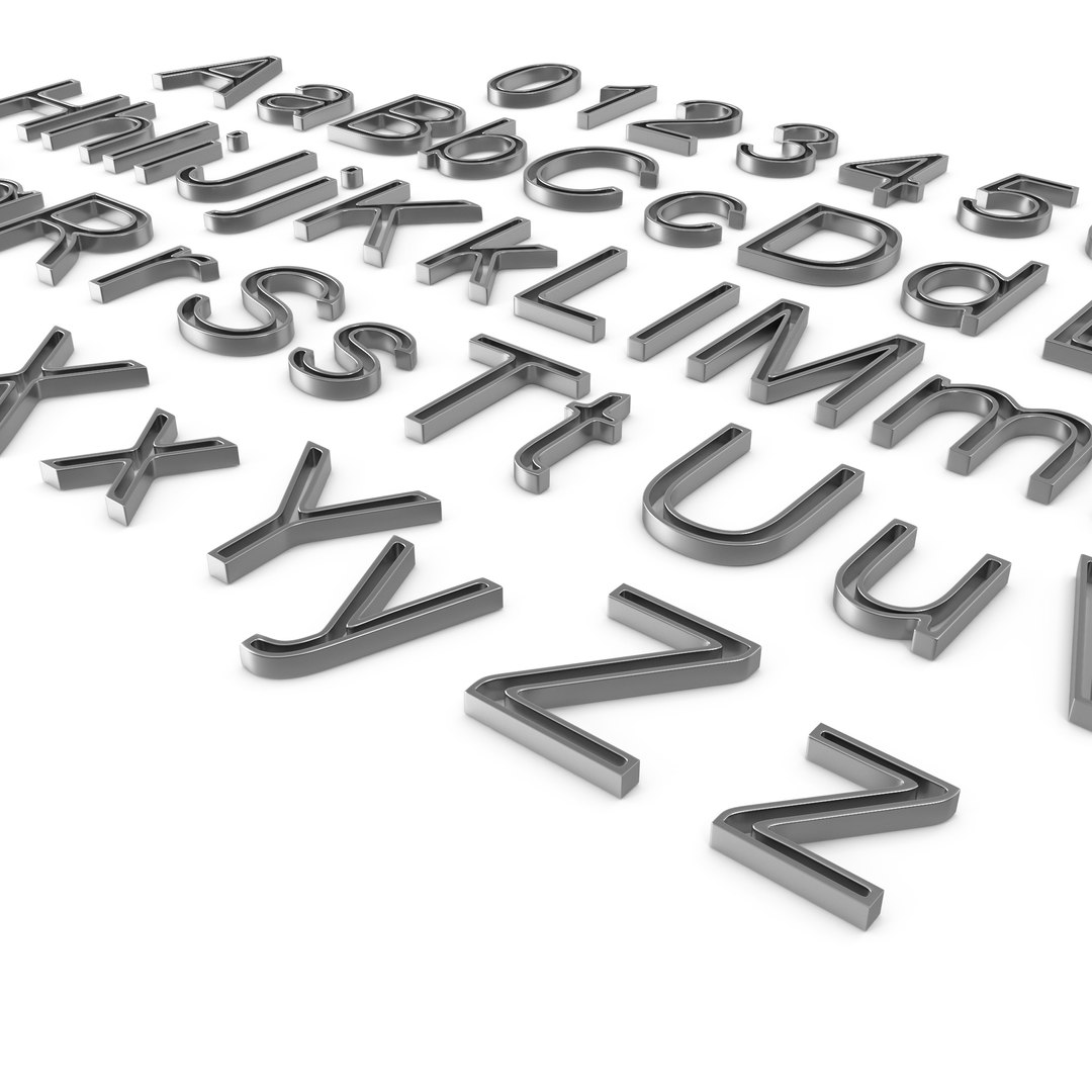 3D Alphabet Chrome 4 - TurboSquid 2135916