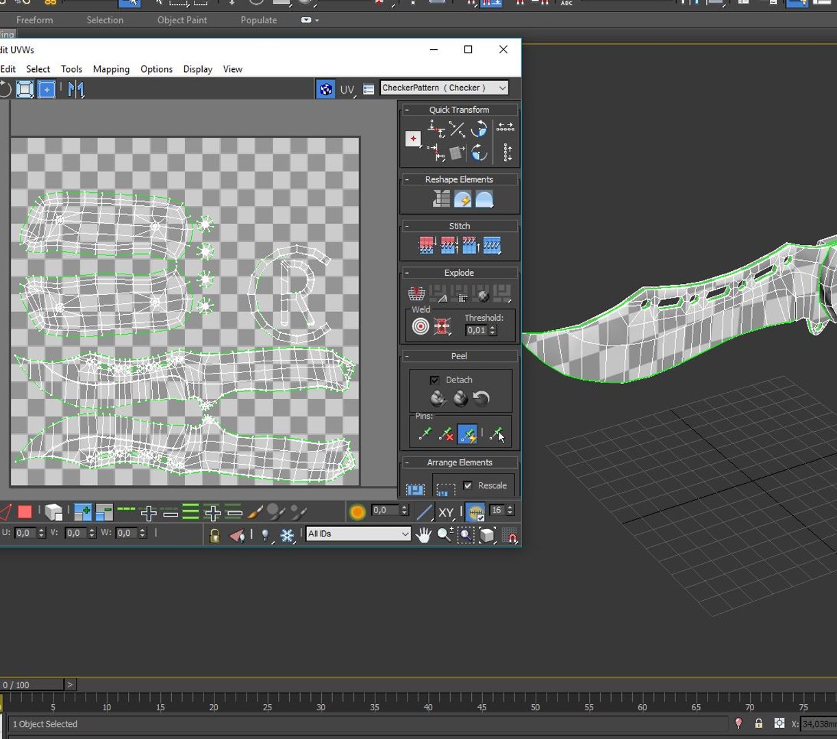 Knife skinning 3D model | 1145763 | TurboSquid