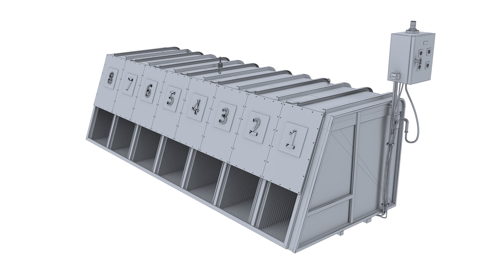 Greyhound Racing Starting Boxes 3D Model - TurboSquid 2221596