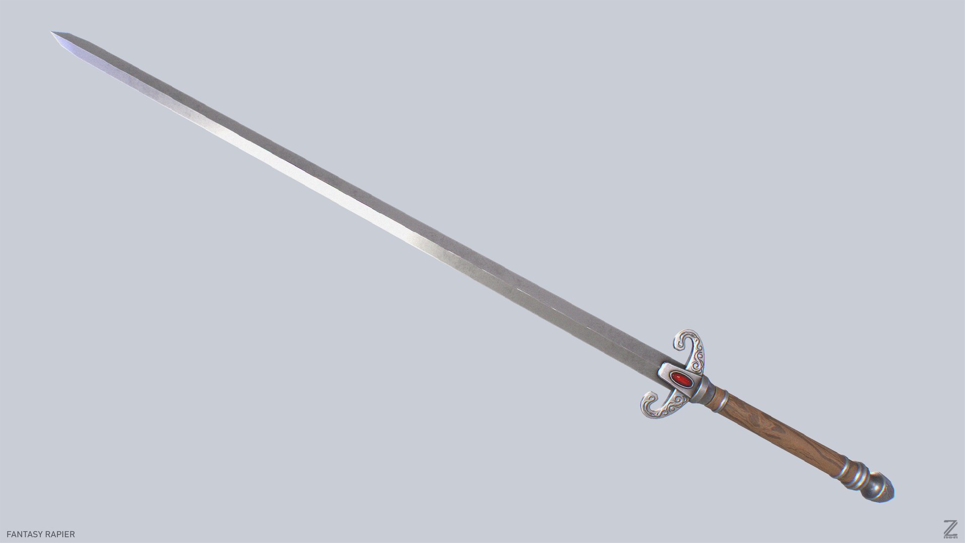 3D Fantasy Rapier Model - TurboSquid 2420708