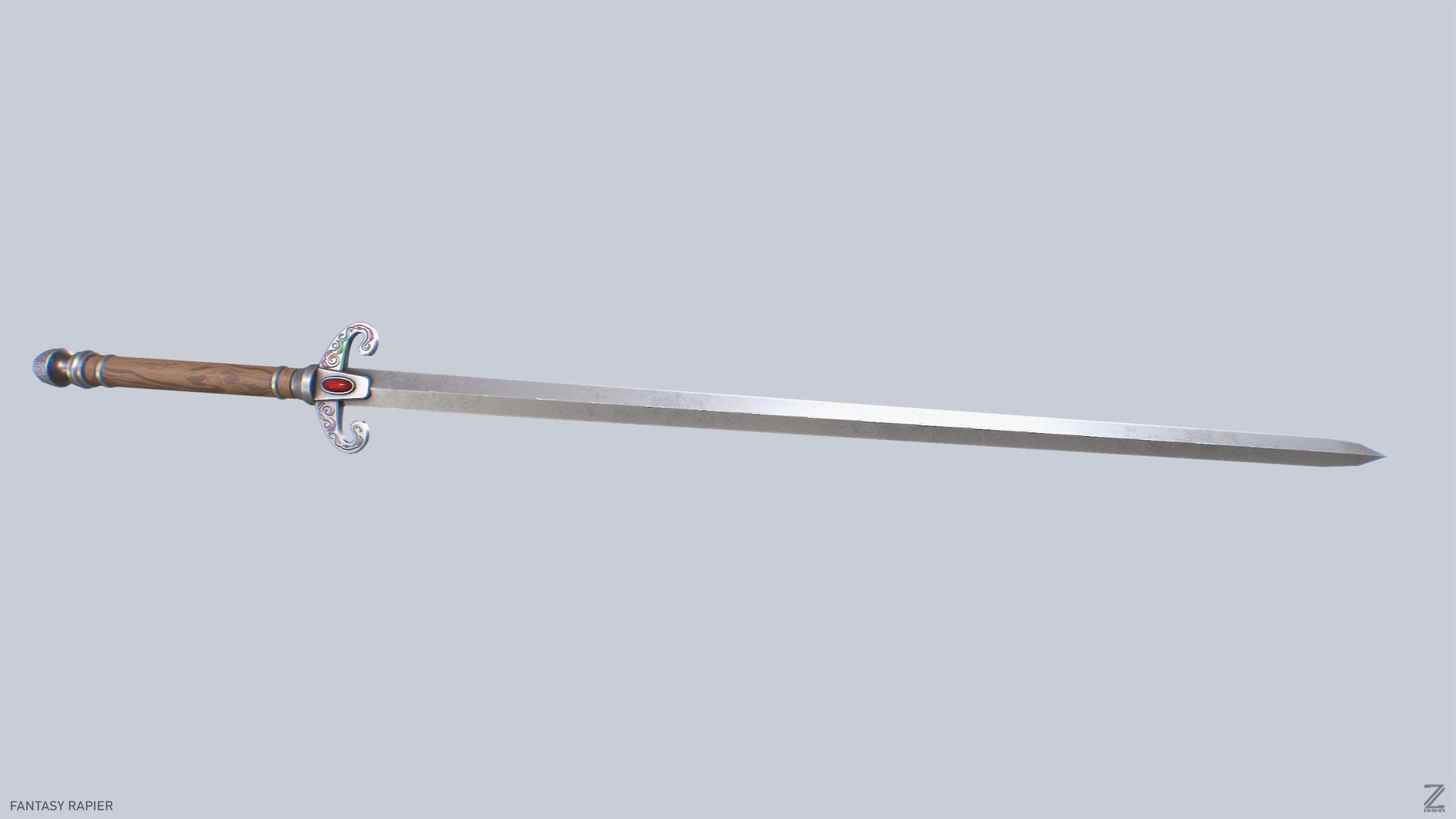 3D Fantasy Rapier Model - TurboSquid 2420708