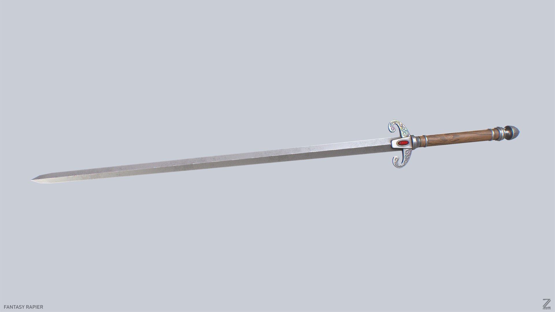 3D Fantasy Rapier Model - TurboSquid 2420708