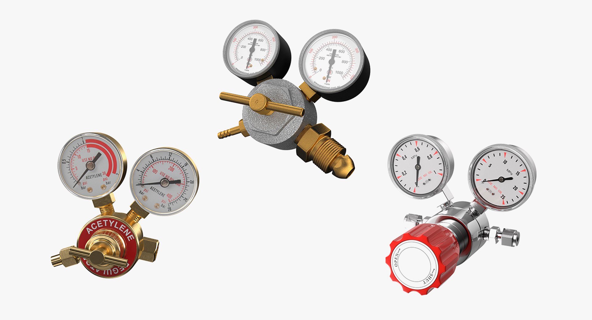 3D Pressure Gauges Collection - TurboSquid 1962867