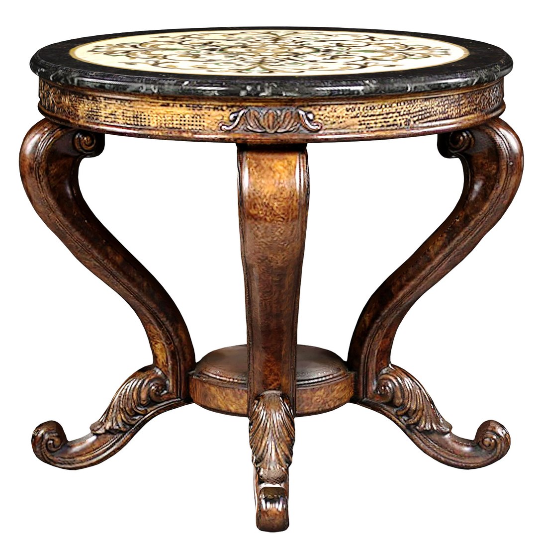 3D Wooden Round Side Rustic Coffee Table Stand French Country 3D Model Model - TurboSquid 2516571