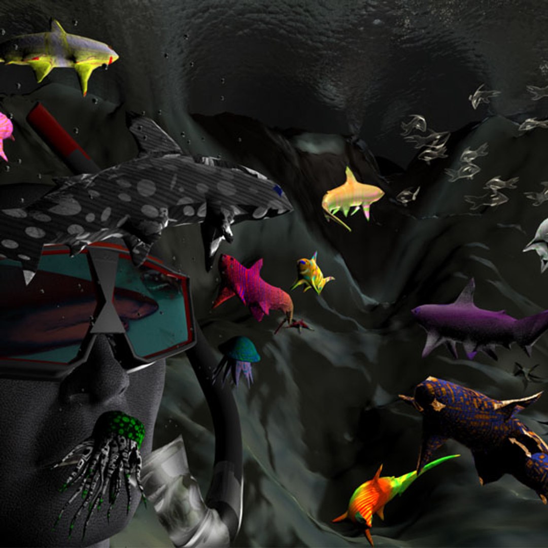 3d Model Of Life Water Scene