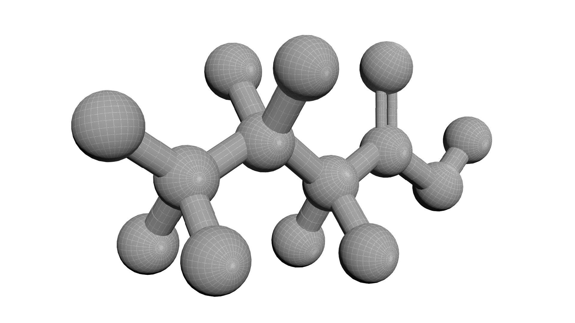 3D C4h8o2 Butyric Acid Model - TurboSquid 1423470