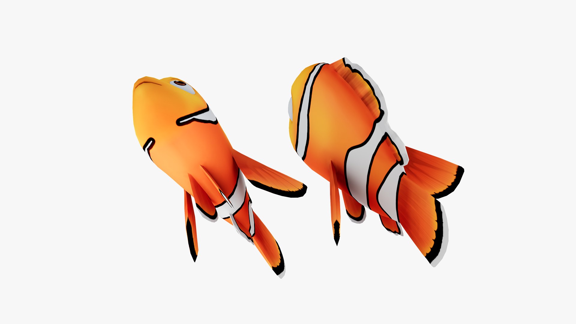 Cartoon Clownfish Animated 3D Model - TurboSquid 2215881