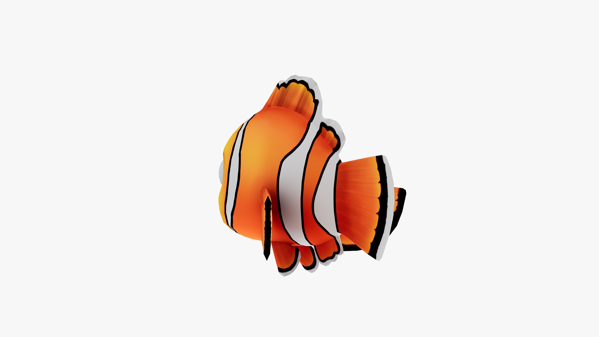 Cartoon Clownfish Animated 3D Model - TurboSquid 2215881