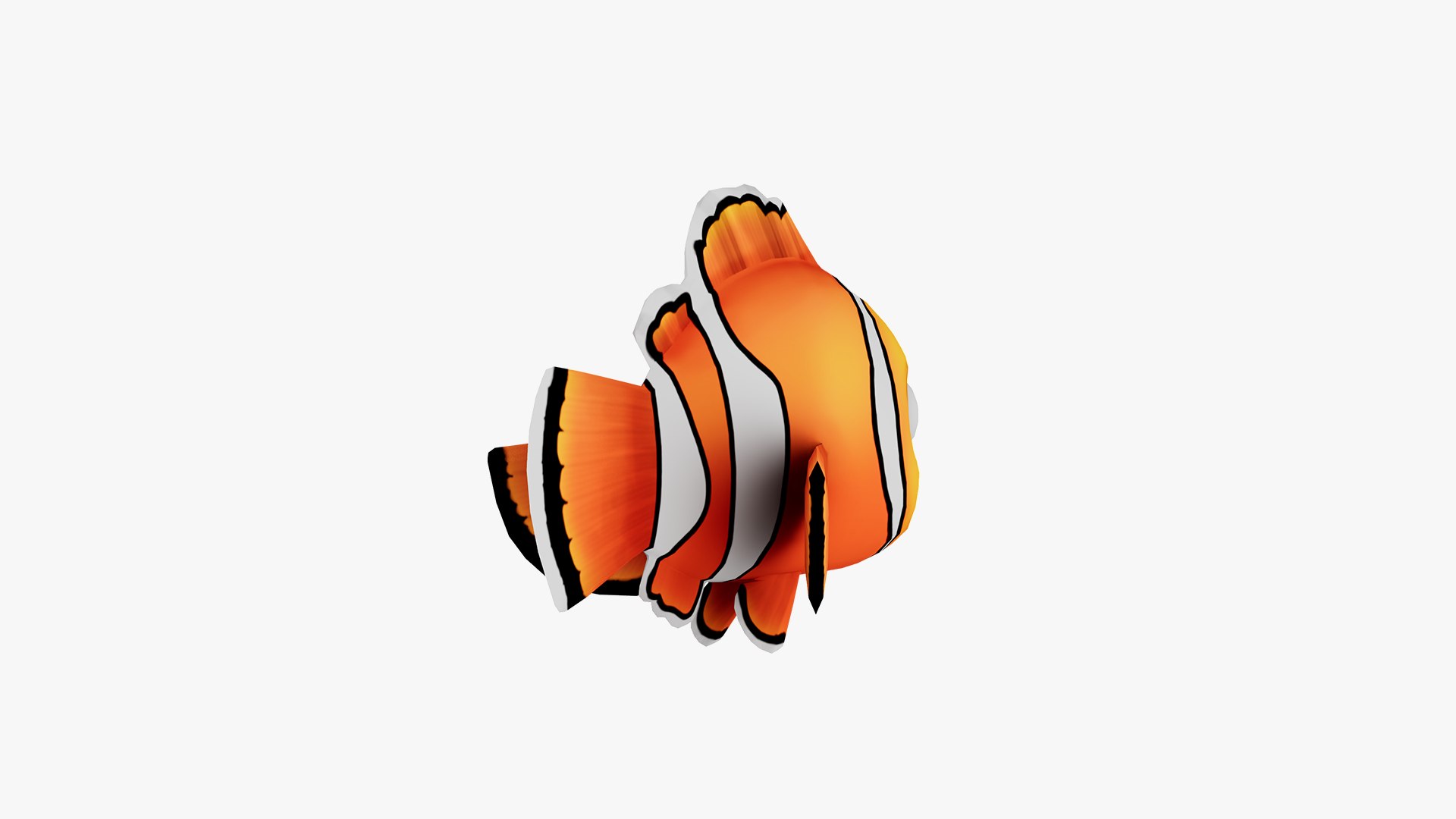 Cartoon Clownfish Animated 3D Model - TurboSquid 2215881