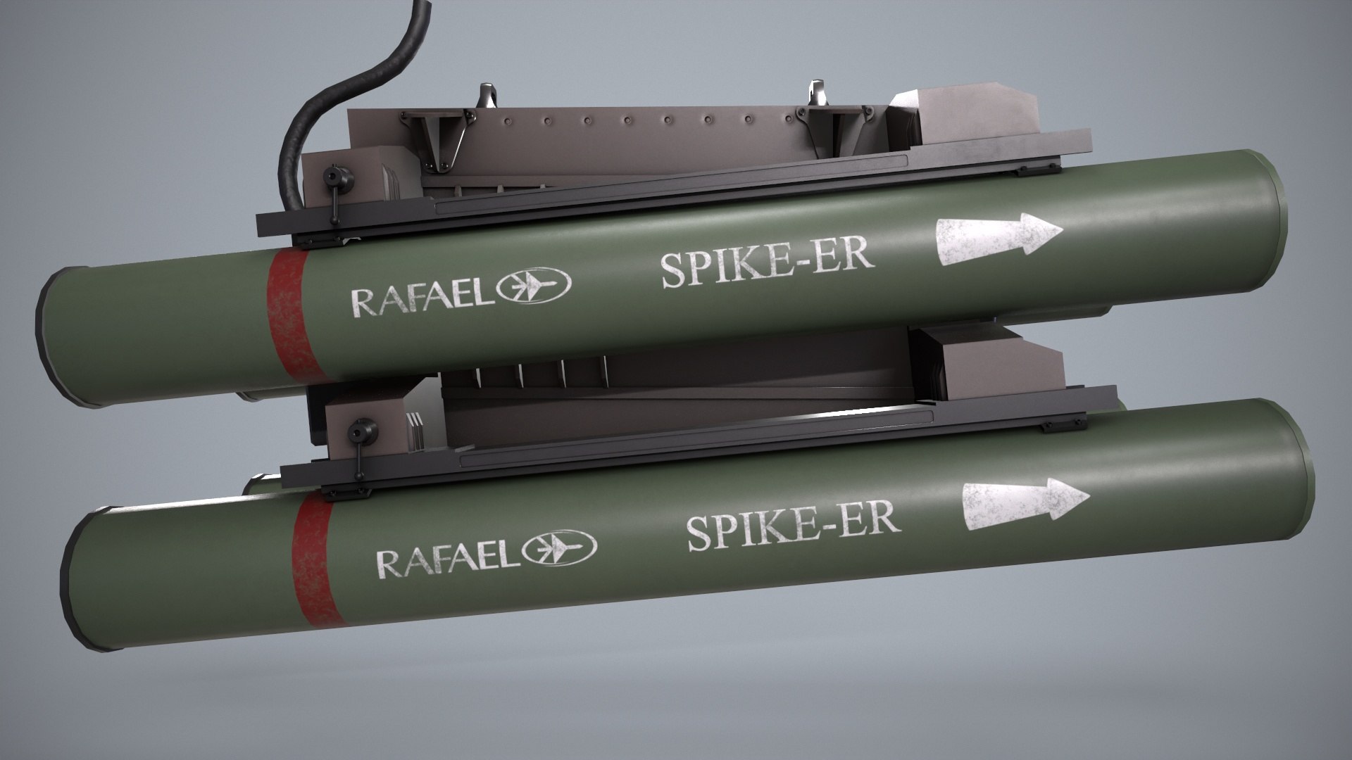 Launcher Spike ER With Missile 3D Model - TurboSquid 2221658