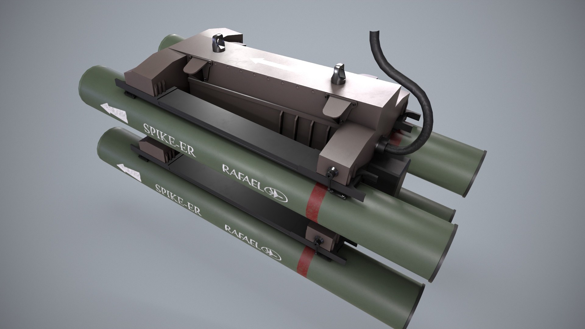 Launcher Spike ER With Missile 3D Model - TurboSquid 2221658