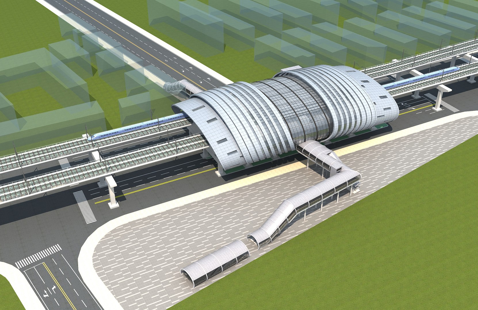 Light Rail Station 19 3D Model - TurboSquid 2524288