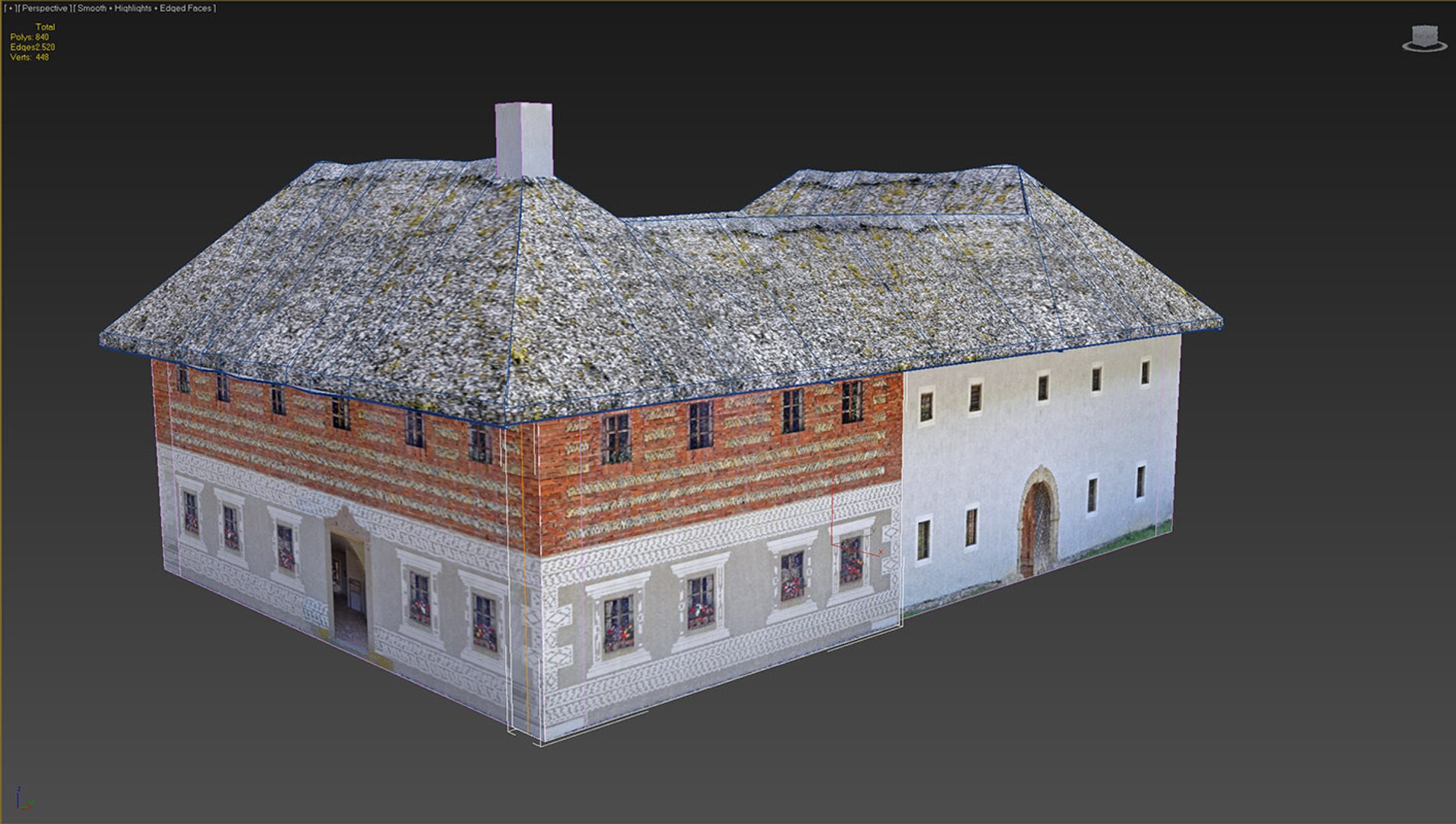 3d model of traditional games houses