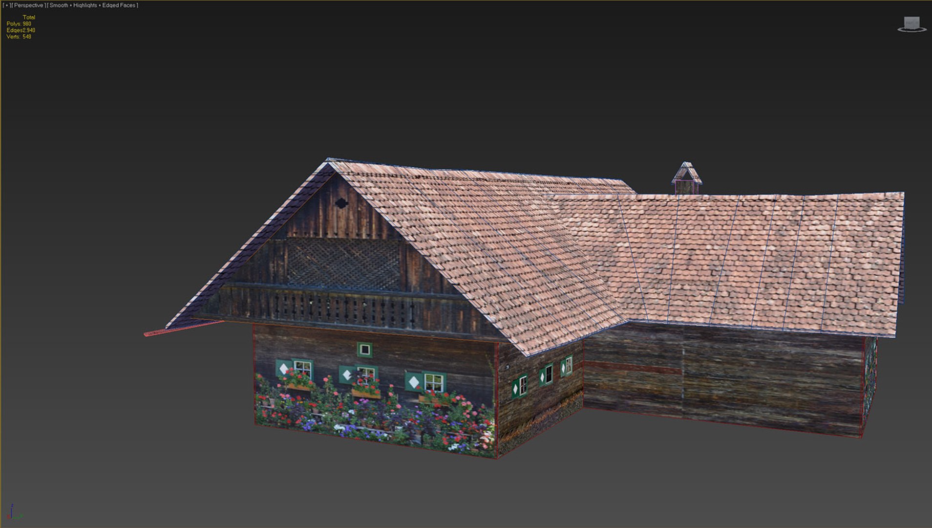 3d model of traditional games houses