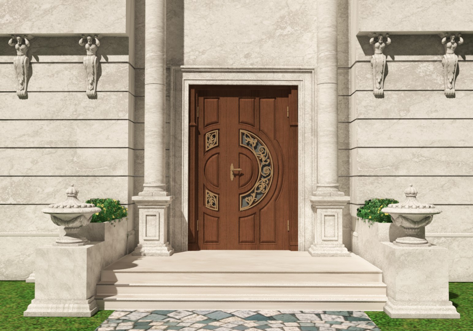decorative corbel stone 3d model