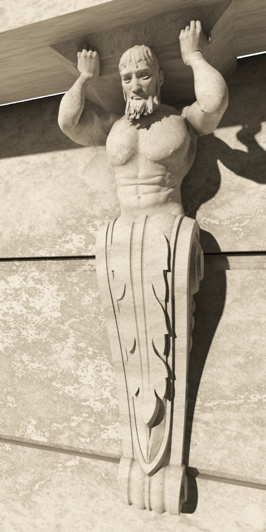 decorative corbel stone 3d model