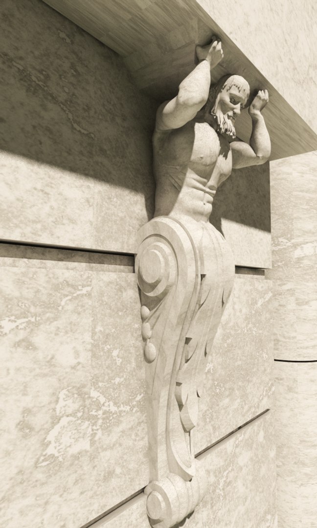 decorative corbel stone 3d model
