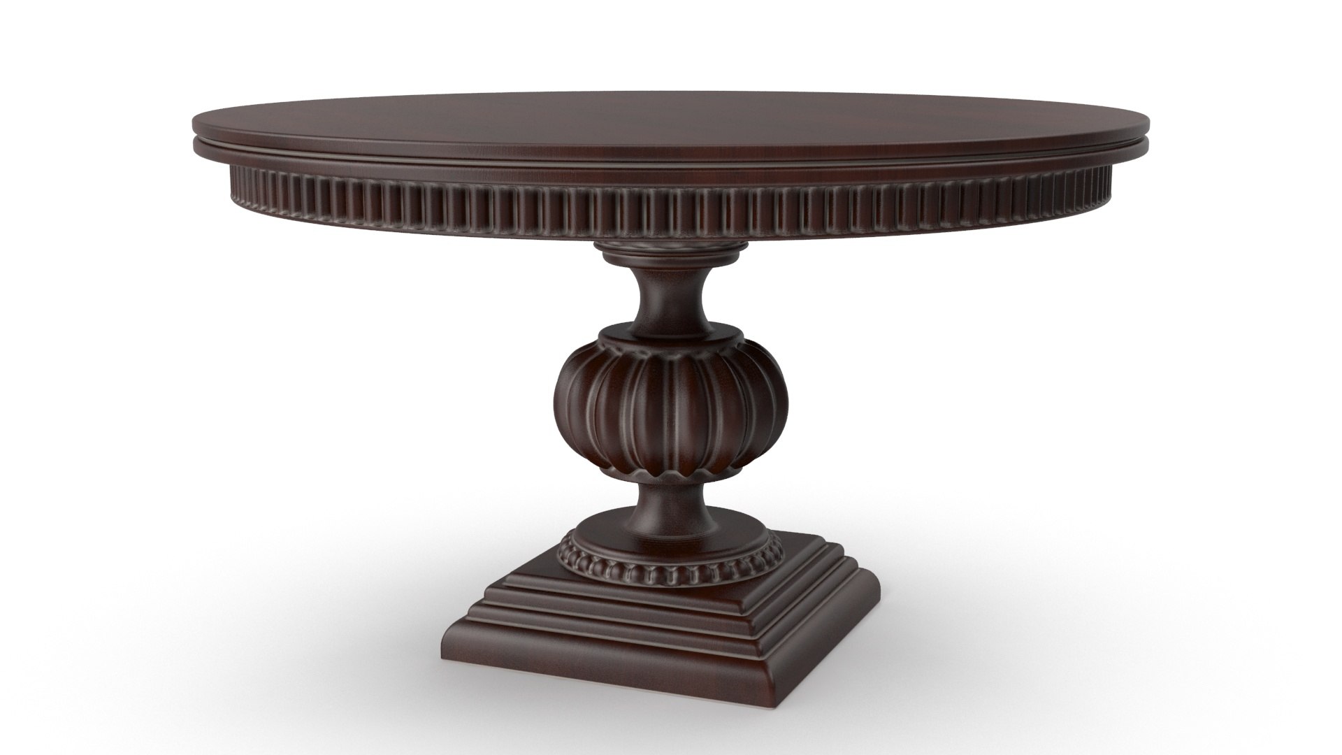 Wood Round Table 3D Model - TurboSquid 1834294
