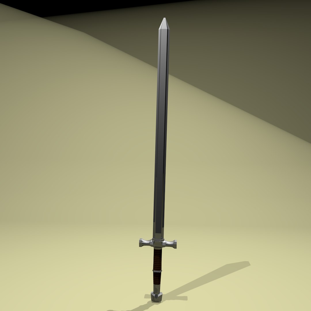 3d two-handed sword