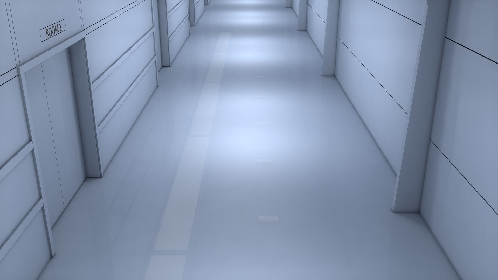 Futuristic Apartment Corridor 3D Model - TurboSquid 1979642