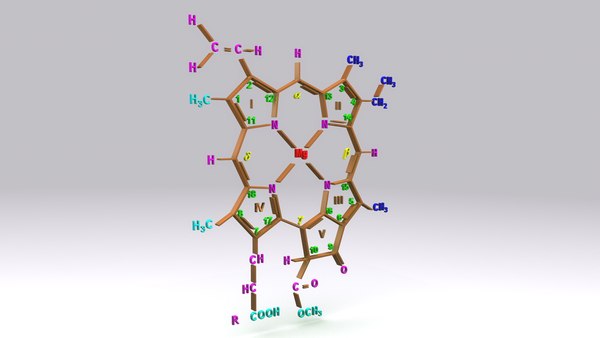 chlorophyll c structure 3d obj