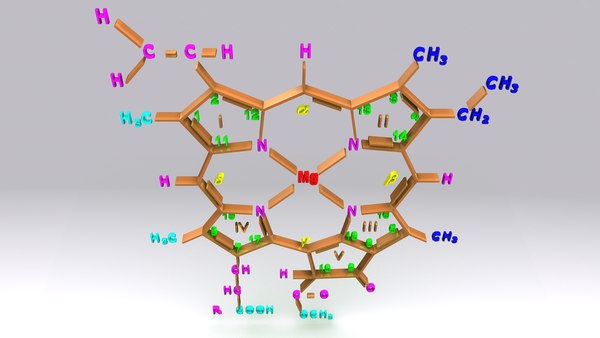 chlorophyll c structure 3d obj