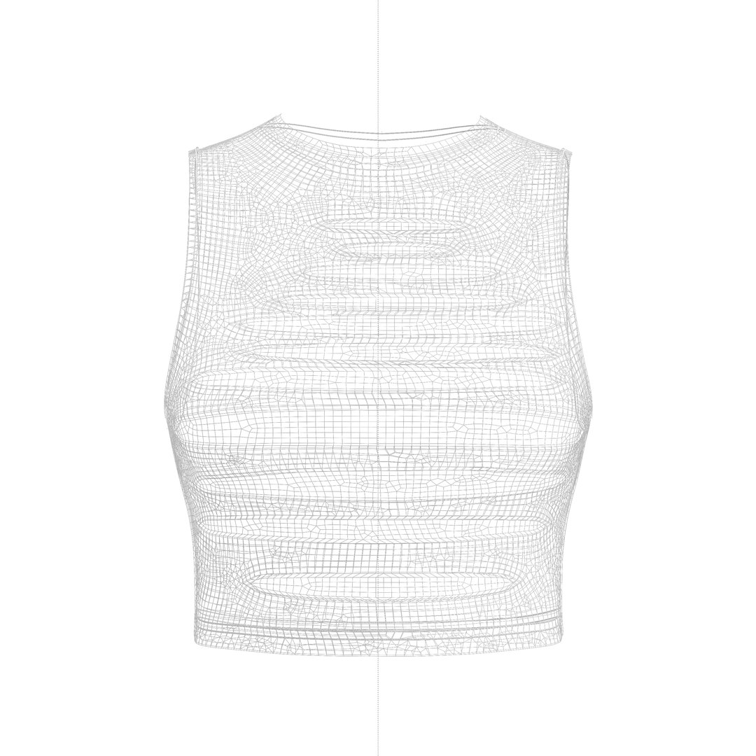 Womens Ripped Crop Top 3D - TurboSquid 2200384