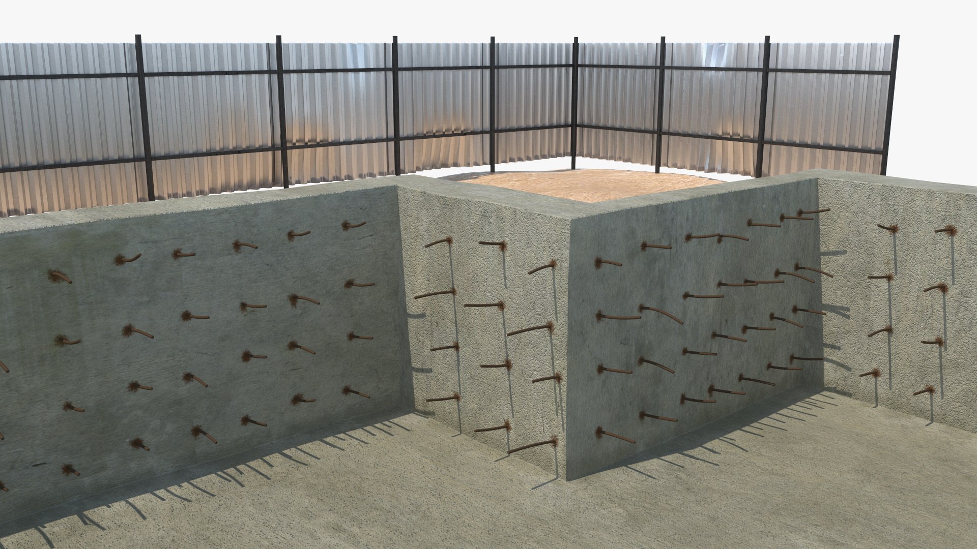 3D Construction Foundation Pit - TurboSquid 2275916