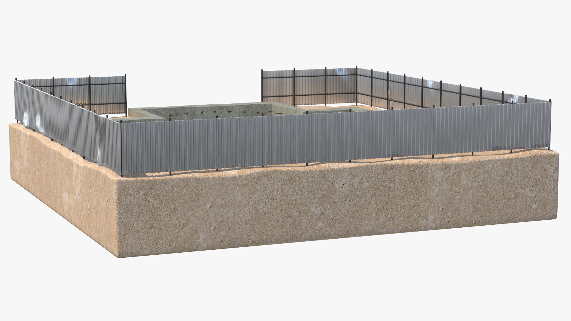 3D Construction Foundation Pit - TurboSquid 2275916