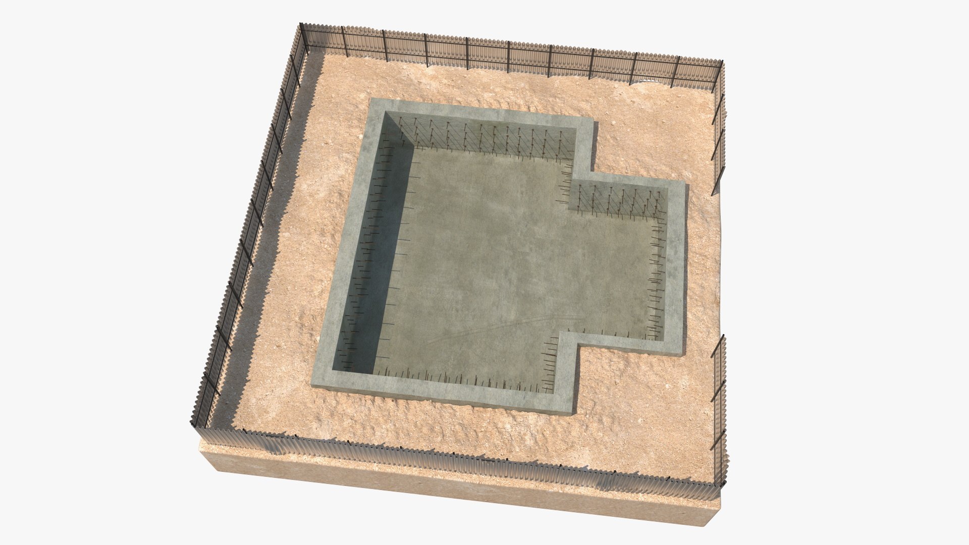 3D Construction Foundation Pit - TurboSquid 2275916