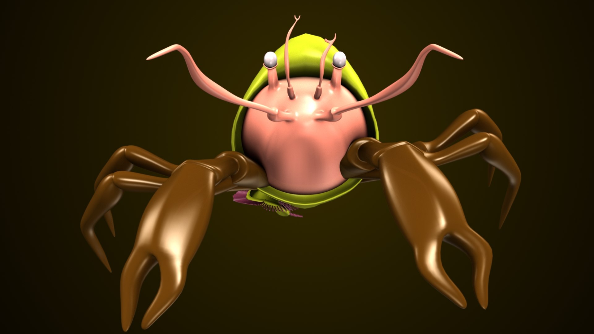 Adamsia Palliata Anatomy 3D Model - TurboSquid 1845797