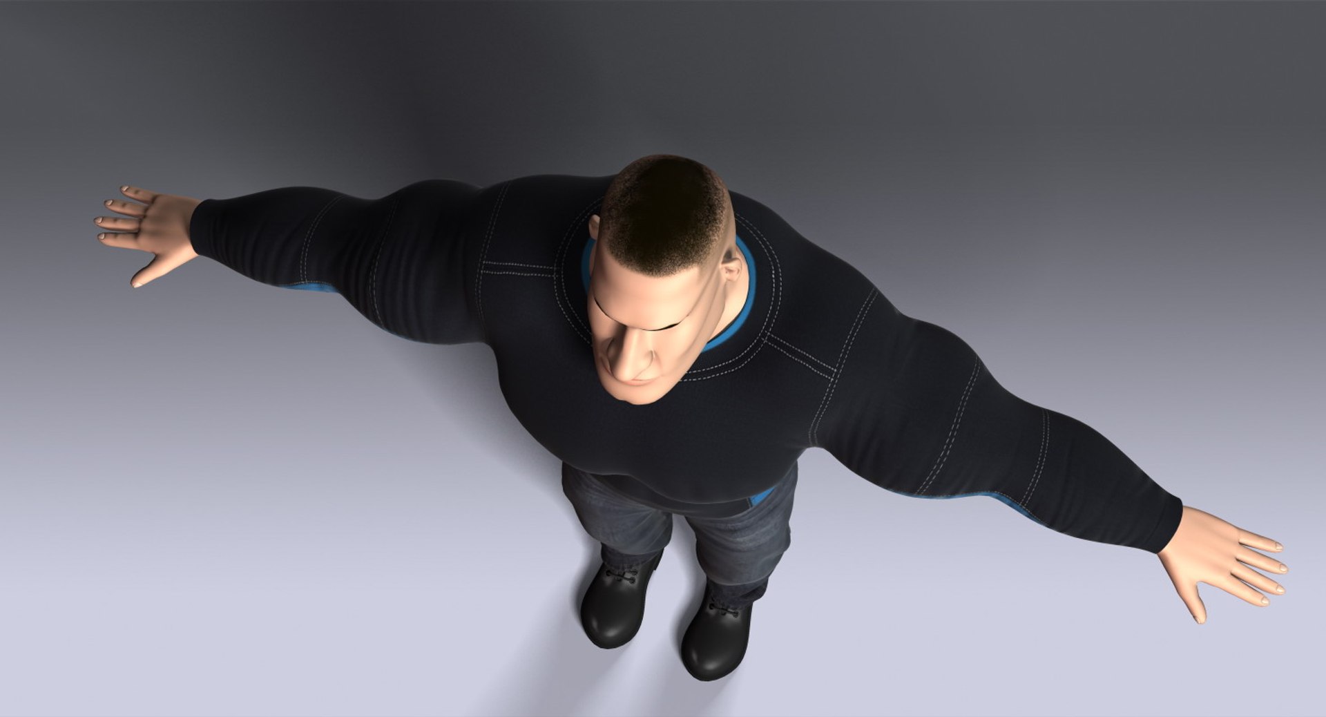 Cartoon Strongman Rigged Strong 3D Model - TurboSquid 1238432